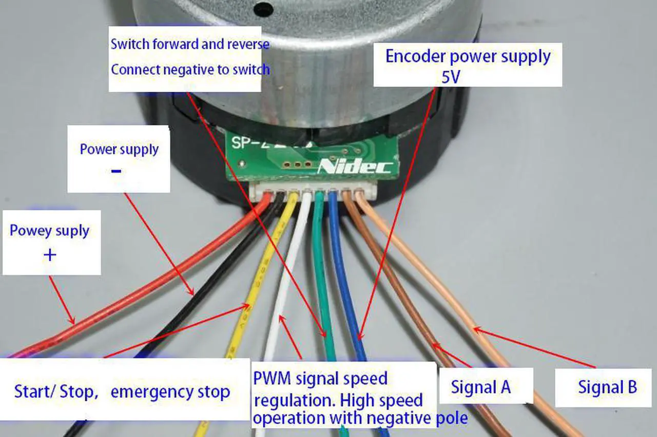 DC 12-24V Japan Nidec 24H Brushless Servo Motor Built-in Drive 100 Line ...