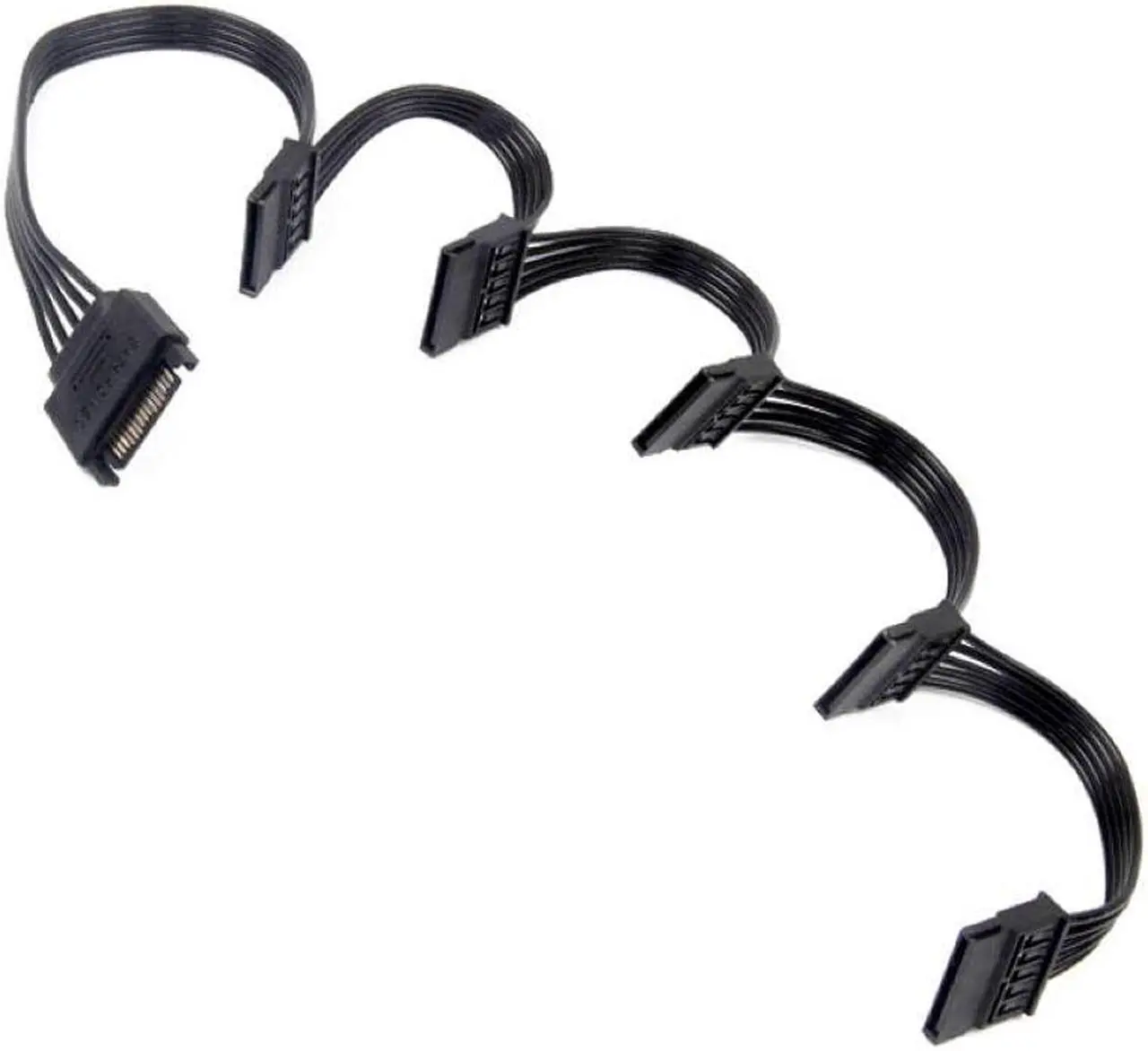 Bailink SATA Power Splitter Cable, 15 Pin SATA to 5 SATA Power Splitter ...