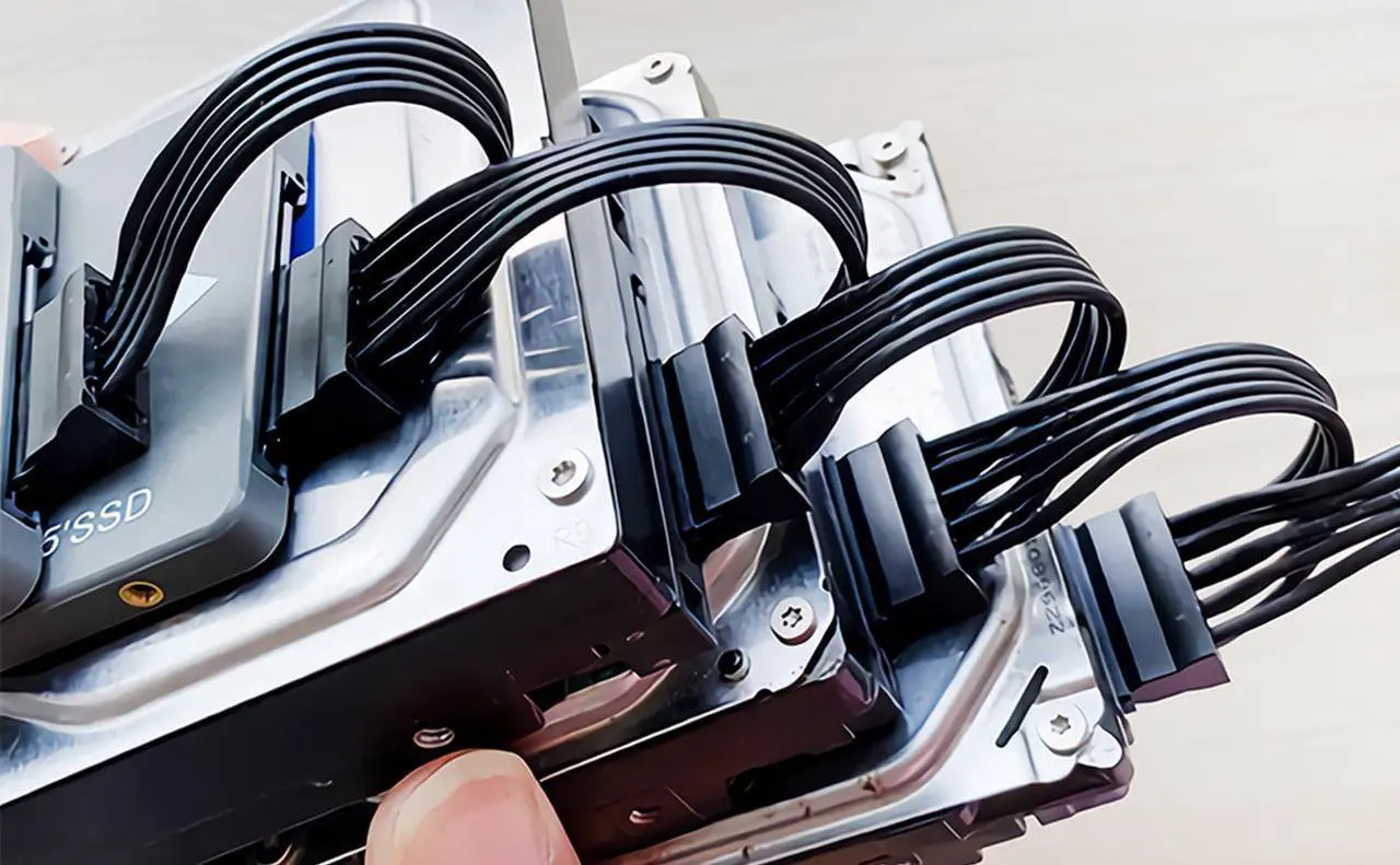 Bailink SATA Power Splitter Cable, 15 Pin SATA to 5 SATA Power Splitter ...