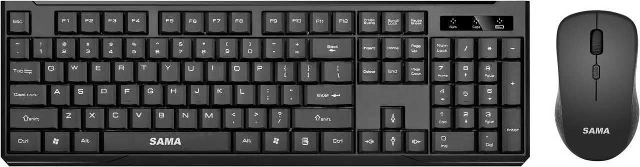 SAMA HJ7515 Slim 2.4G wireless Keyboard and Mouse Combo ABS Four gear ...