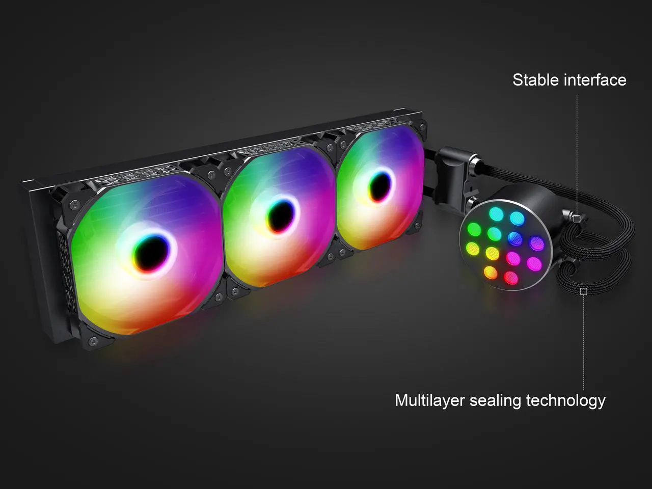 SAMA 360mm ARGB CPU Water Cooler All-in-one Liquid Cooler PWM Fans for ...