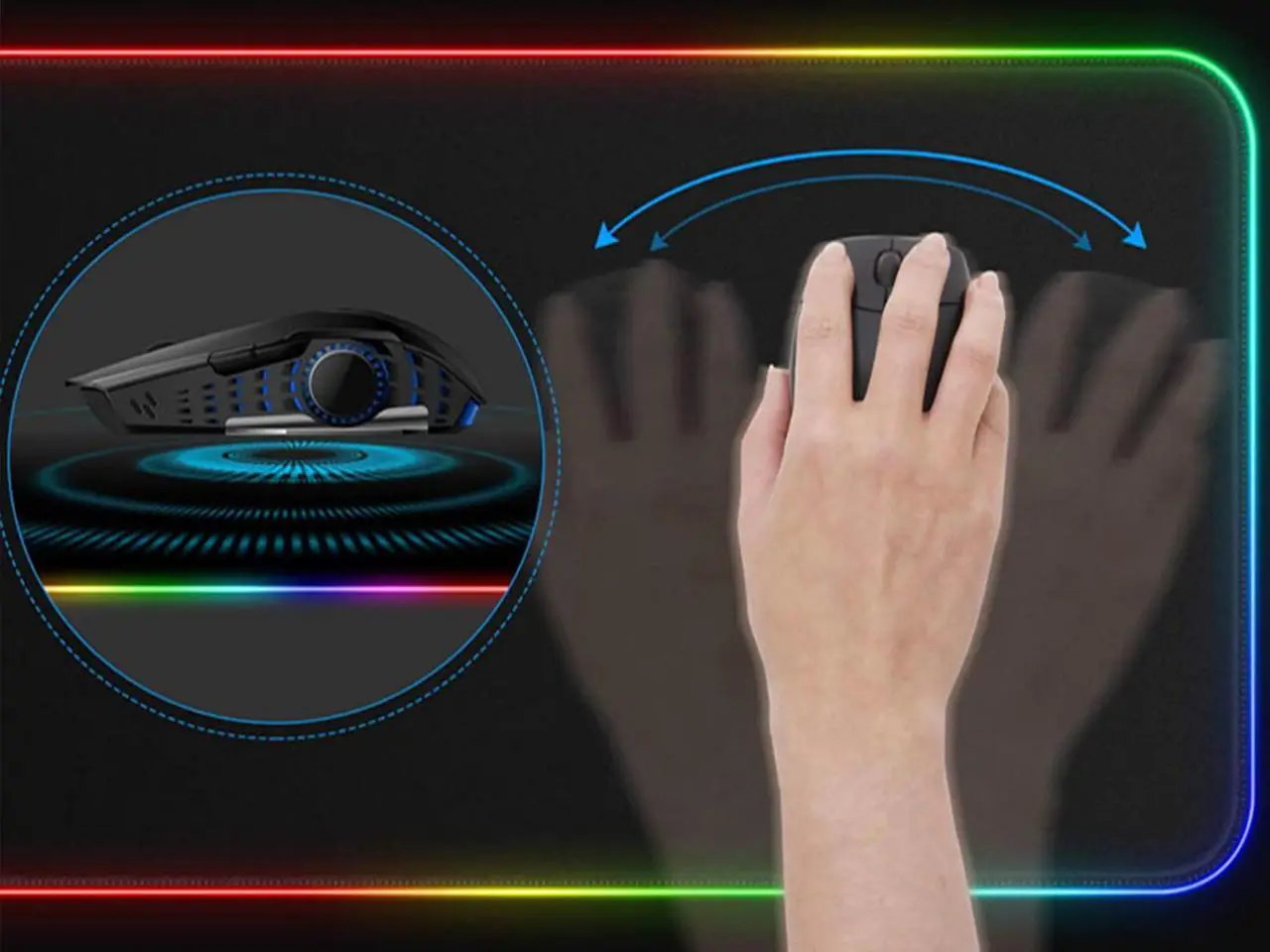 SAMA Wireless Charging RGB Mouse Pad Gaming LED Mouse Mat 800x300x4MM ...