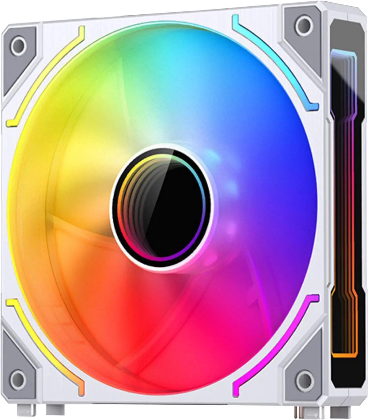 SAMA YE1203 PWM ARGB PC Case Fan 120mm White, 3 in 1 High Airflow Low ...