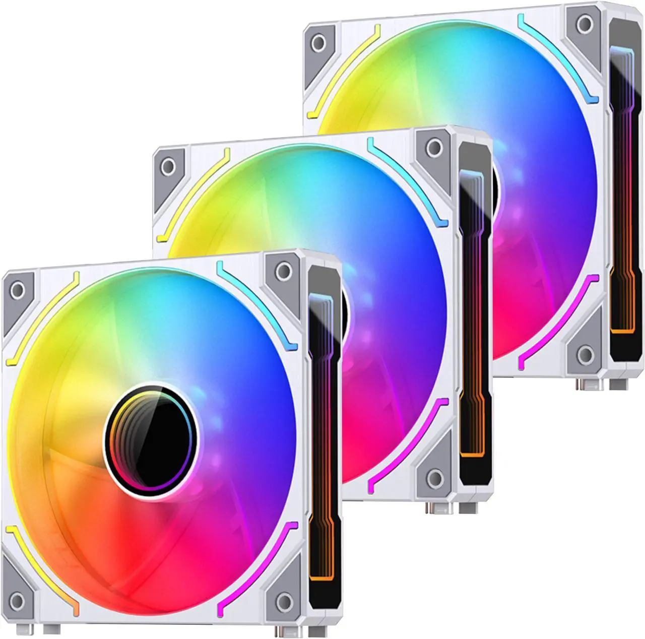 SAMA YE1203 PWM ARGB Pc case Fan 120mmWhite, 3 in 1 High Airflow Low ...