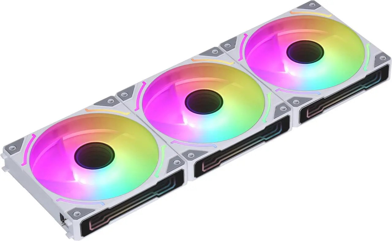 SAMA YE1203 PWM ARGB PC Case Fan 120mm White, 3 in 1 High Airflow Low ...