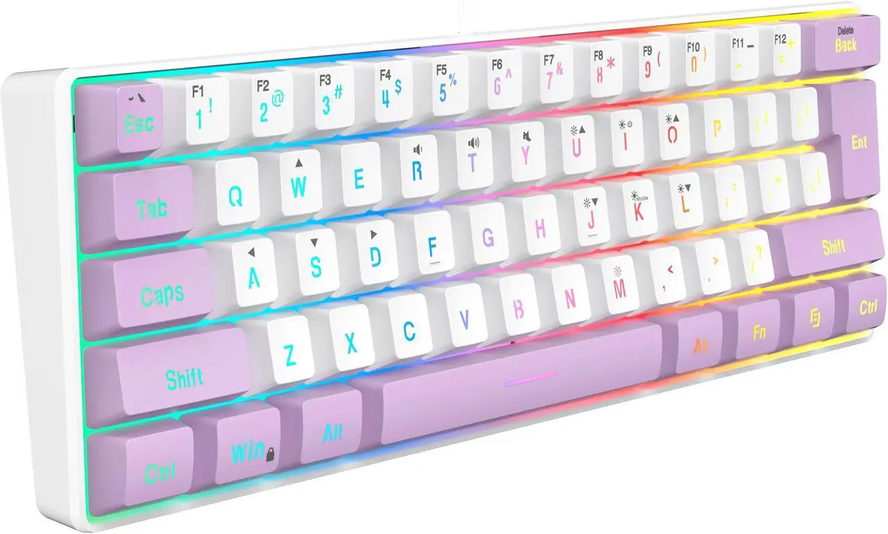 SAMA Gaming Keyboard 60 percent, 61 Keys RGB Backlit Wired Keyboard ...