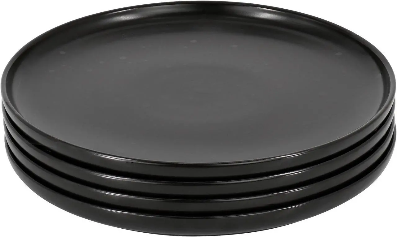 Our Table Landon 4 Piece 8.4 Inch Round Stoneware Salad Plate Set in ...