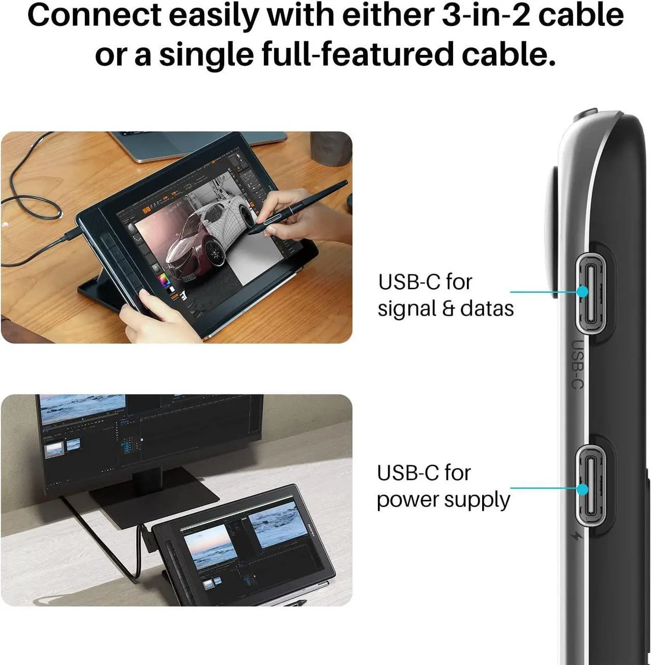 Refurbished: HUION Kamvas Pro 13 2.5K QHD Graphics Monitor Drawing ...