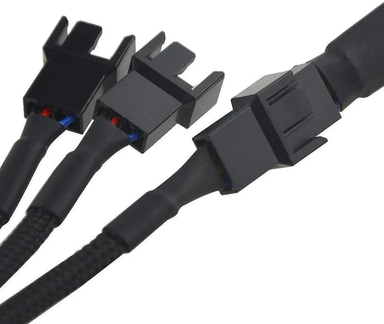 5 PCS Fan Splitter Cable 4 Pin Y Splitter 1 to 3 Converter PC Fan Power ...