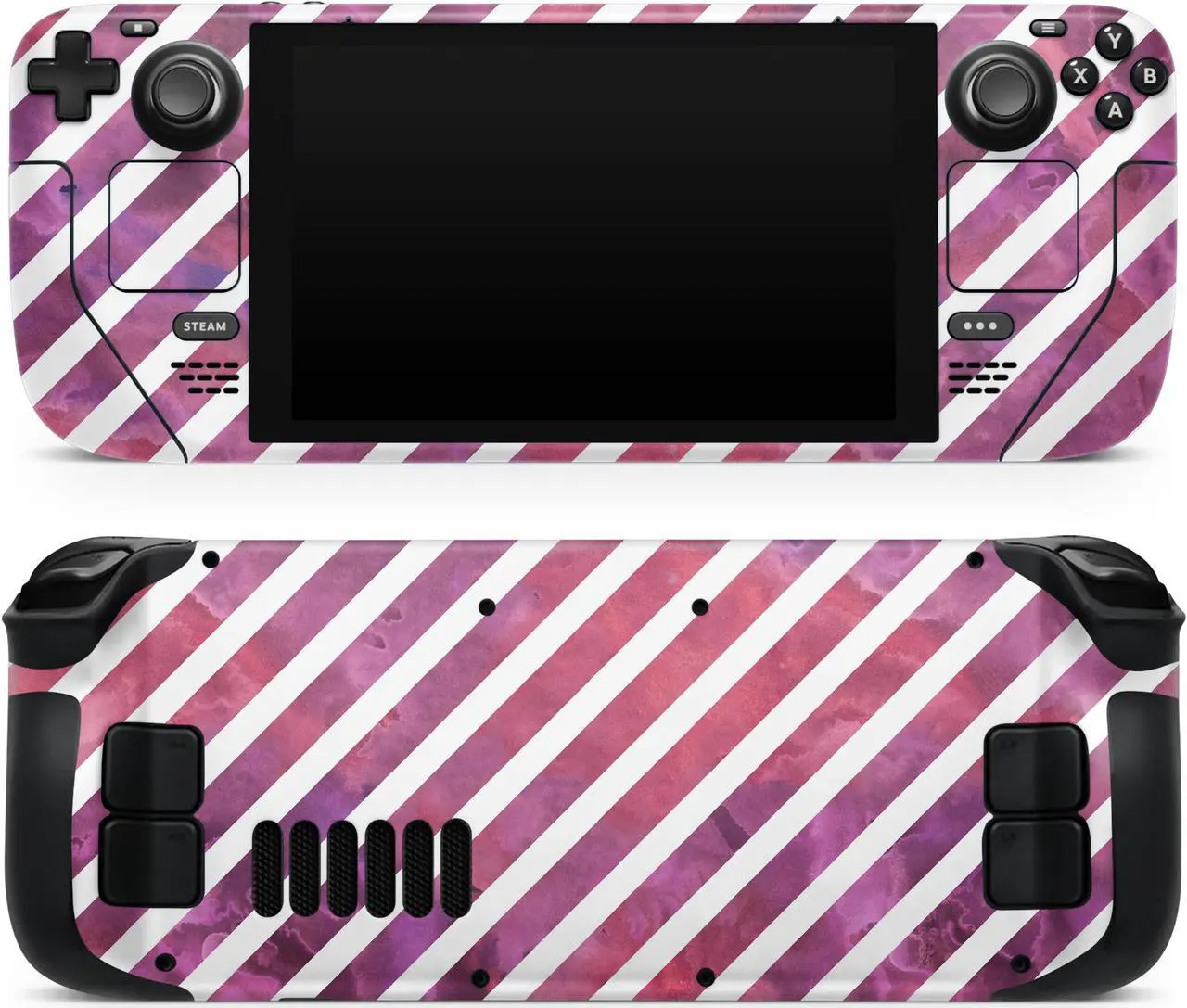 White Slanted Lines Over Pink and Purple Grunge Surface // Full-Body ...