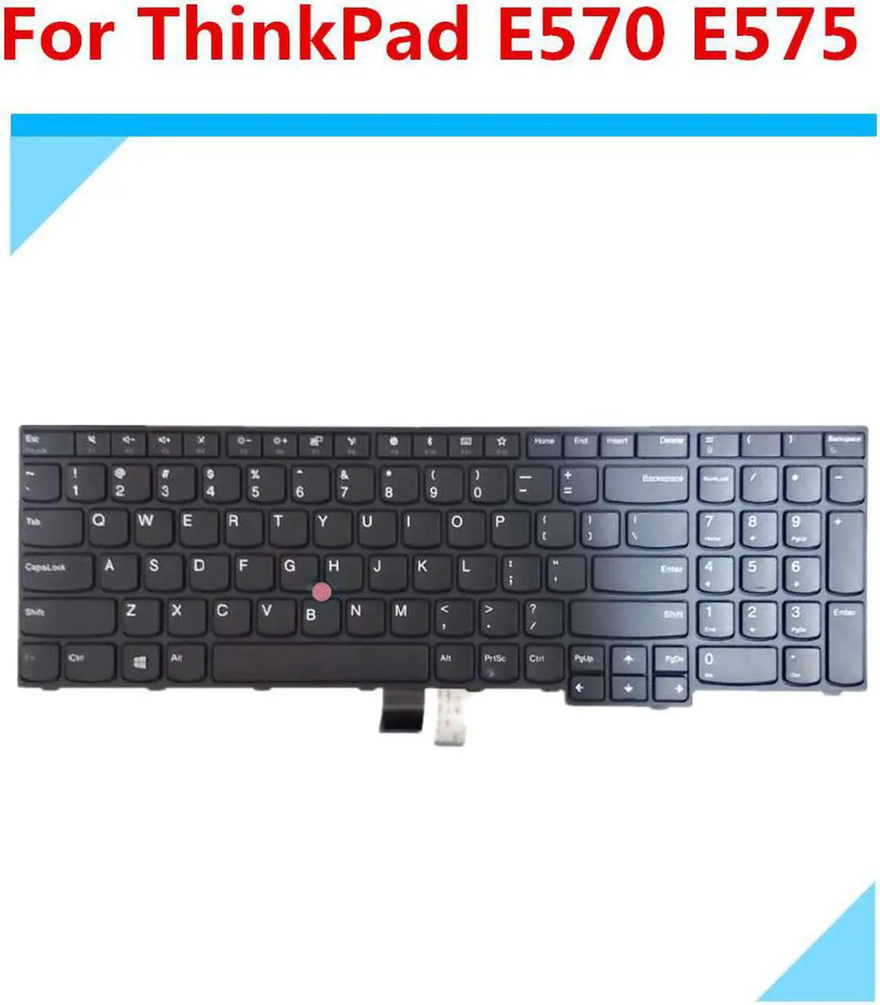 For Lenovo ThinkPad E570 E575 US Keyboard 01AX200 01AX160 01AX120 ...