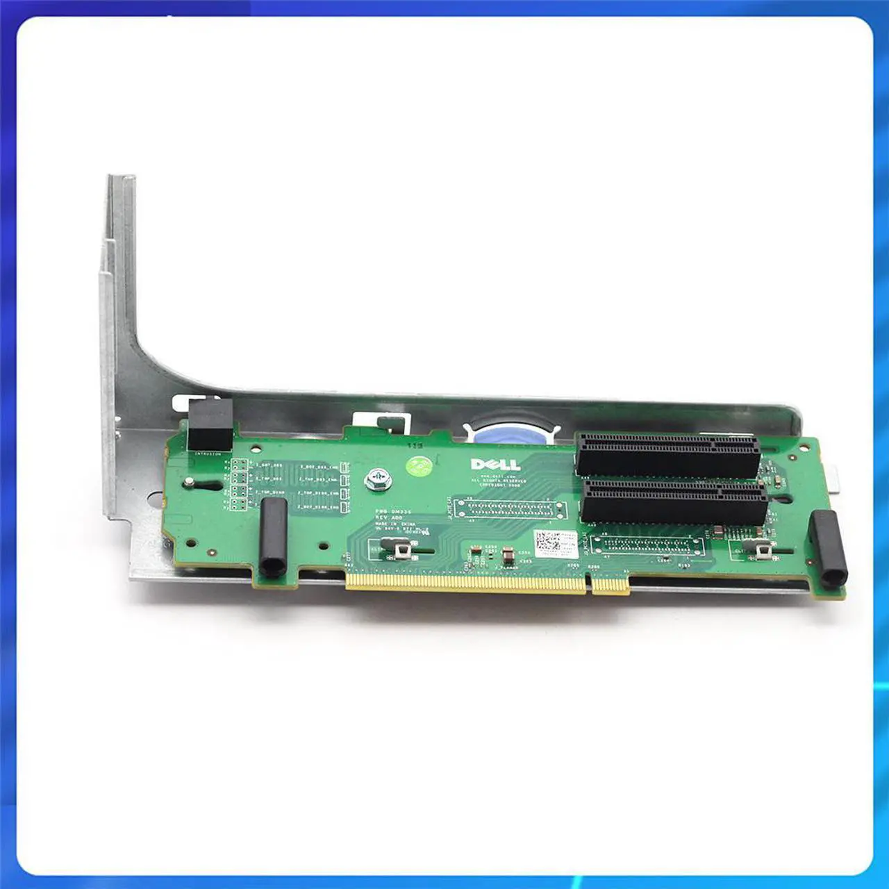 0MX843 MX843 PCI-E Riser Board with Cage Bracket FOR Dell PowerEdge ...