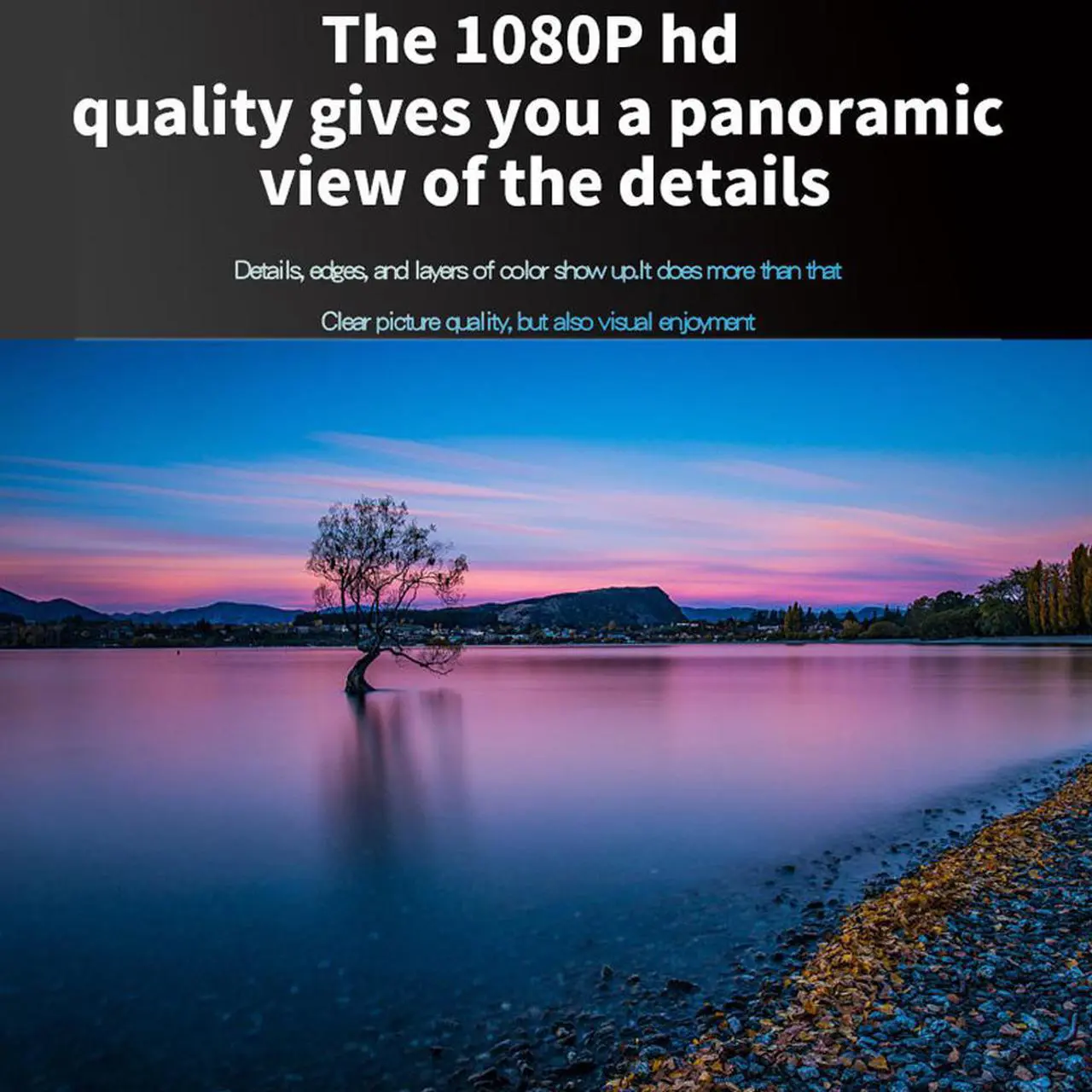 Projector Support 1080P LED Light Home Theater System 20-120 inch Big ...