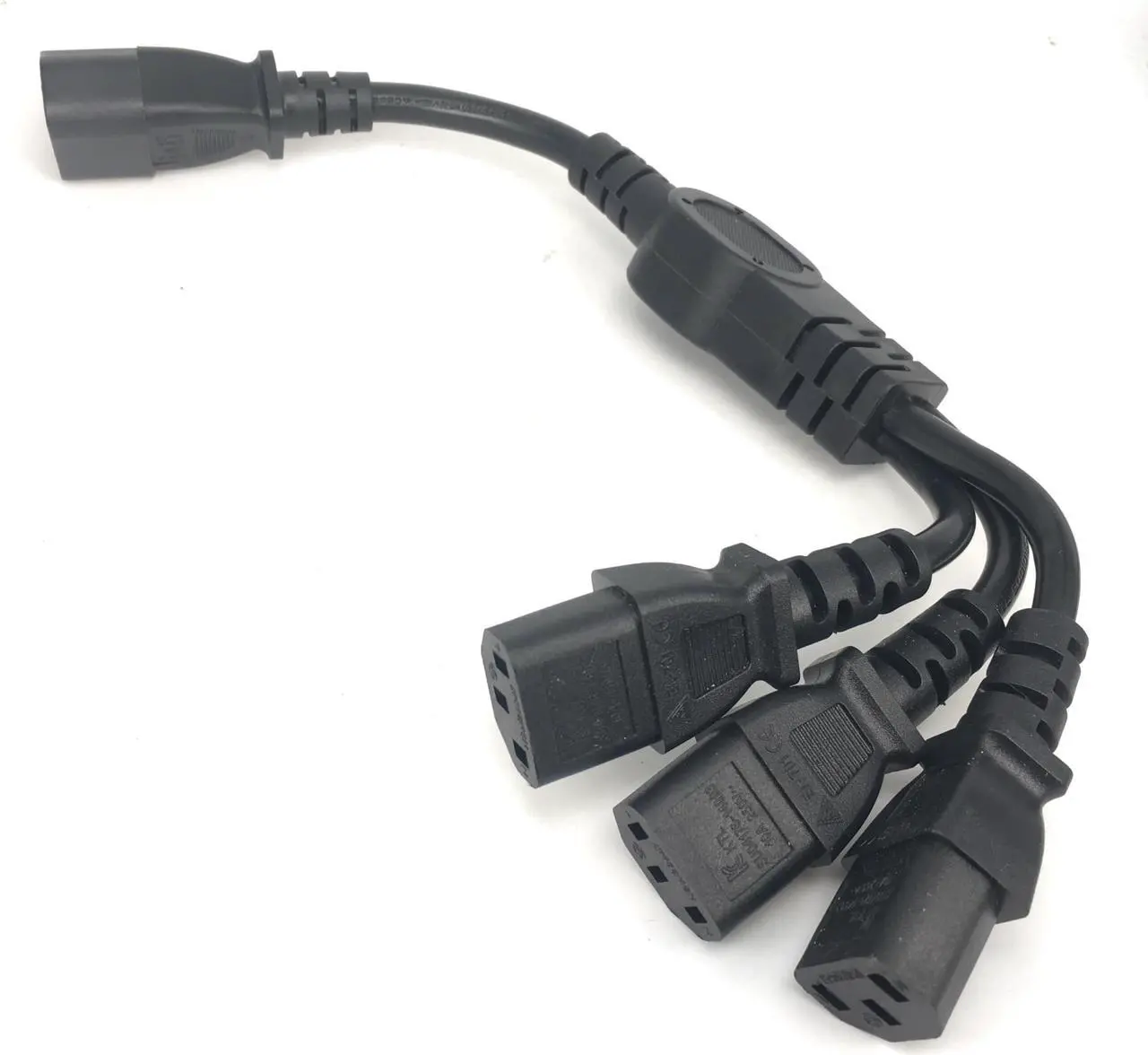 1Pcs/lot IEC 320 C14 Male Plug to 3XC13 Female Y Type Splitter Power ...