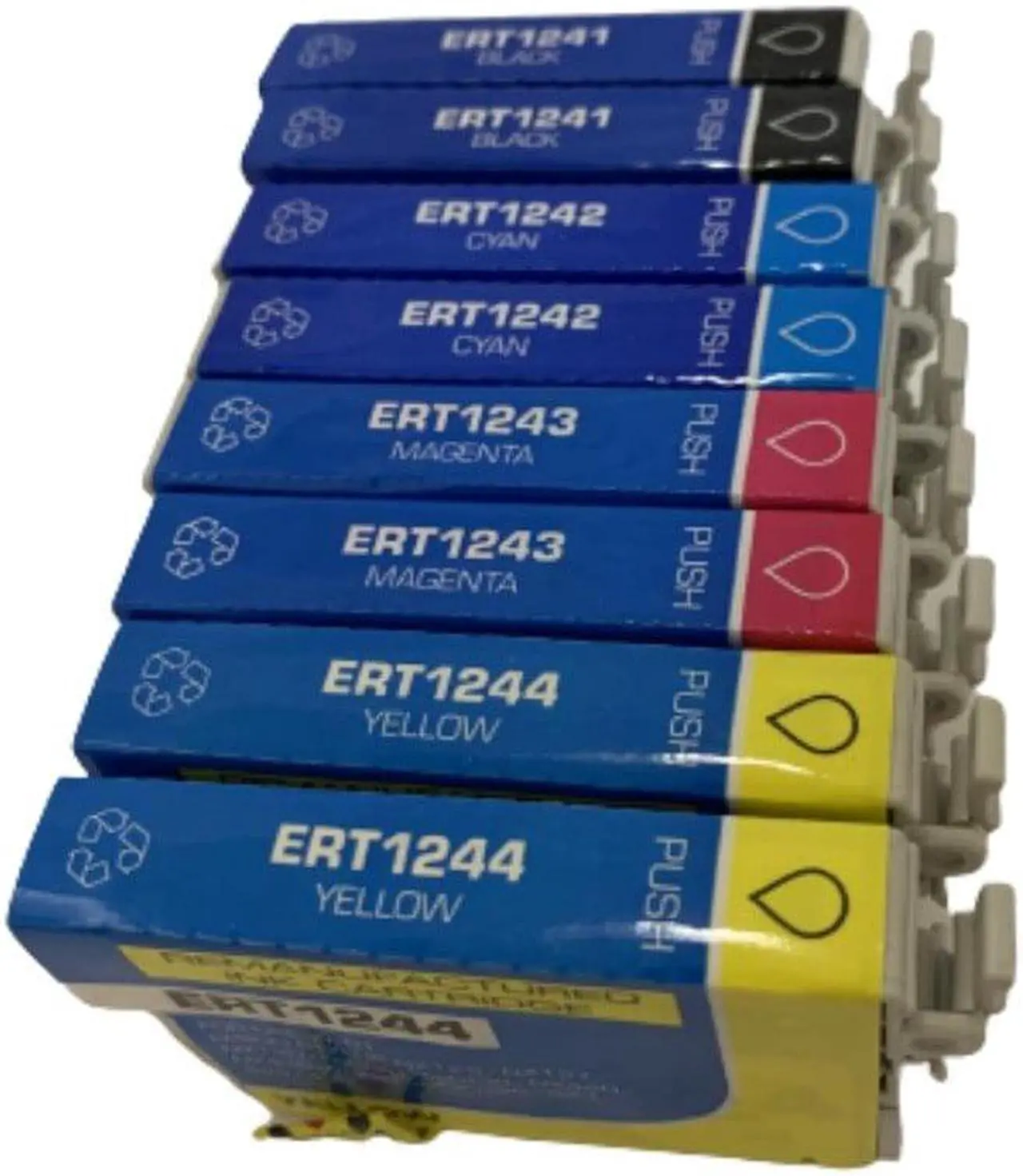 8 Pack Black Cyan Magenta Yellow Ink Cartridge For Epson 124 1241 ...