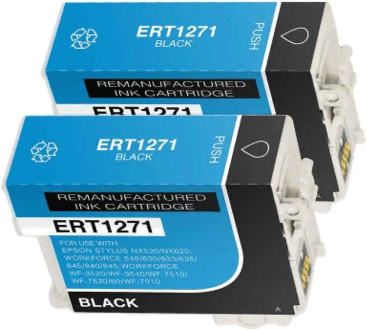 2 Pack Extra High-Yield Black Ink Cartridge For Epson 127 1271 ...
