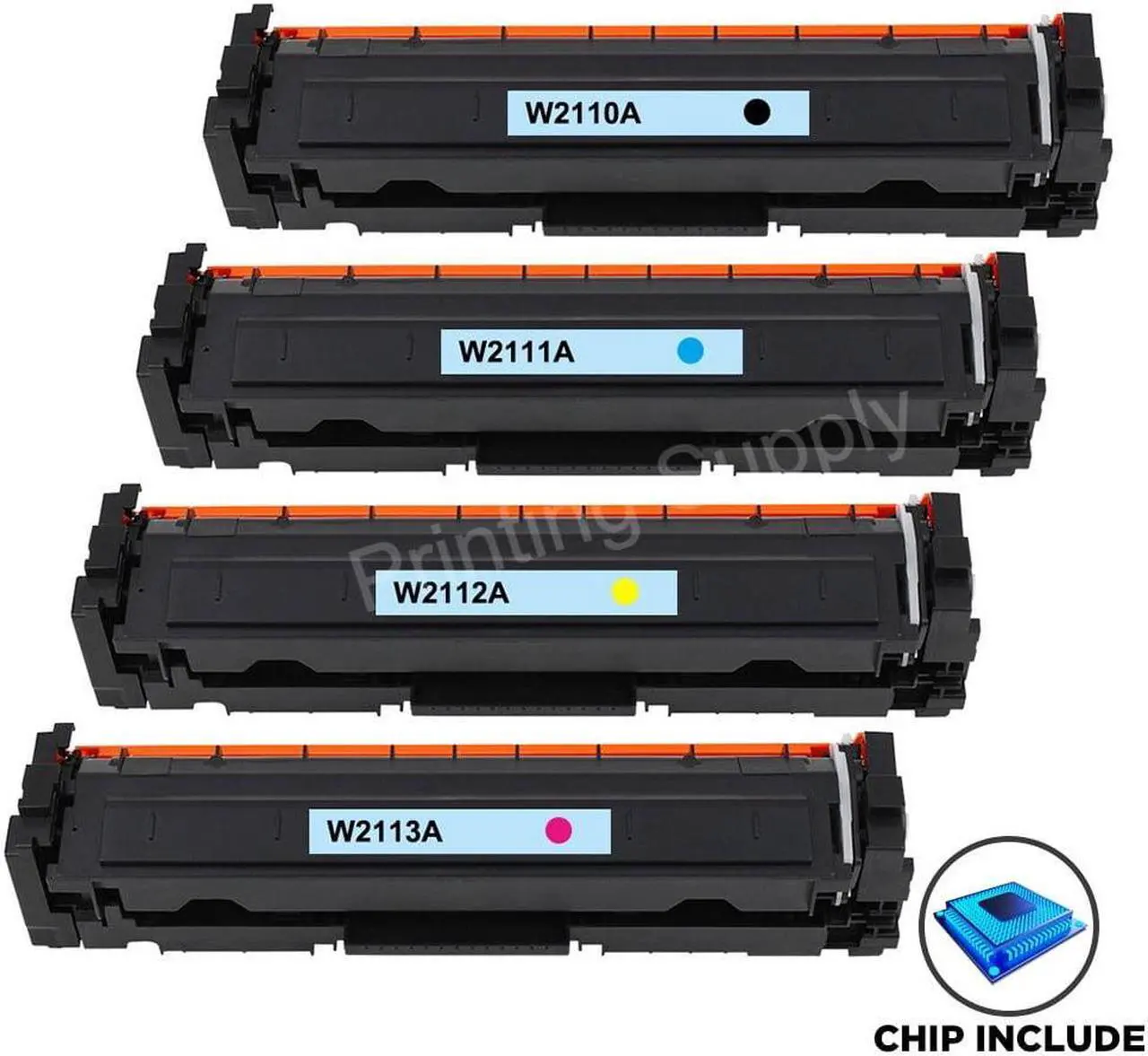 4 Pack New Black Cyan Magenta Yellow Toner Cartridge With Chip For HP ...