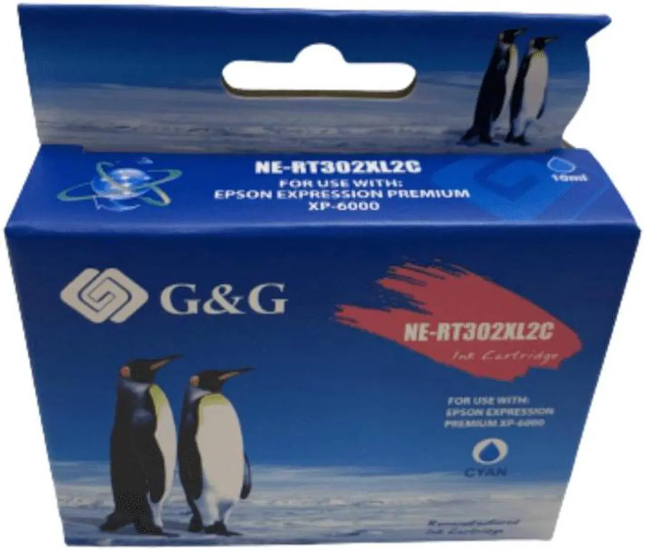 High-Yield Cyan Ink Cartridge For Epson 302XL T302XL220 Compatible with ...