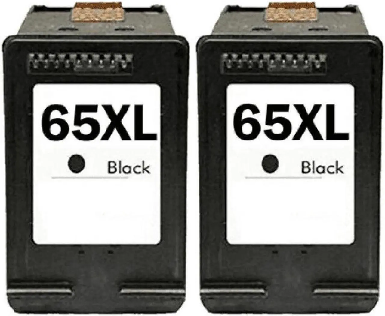 2 Pack High-Yield Black Ink Cartridges For HP 65XL Compatible For Use ...