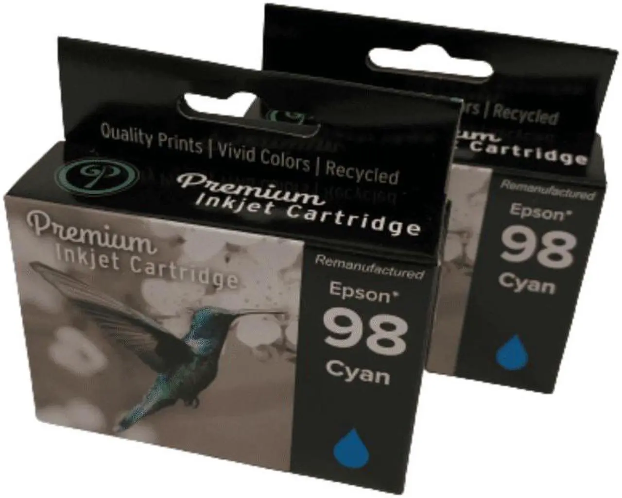 2 Pack High-Yield Cyan Ink Cartridge For Epson 98 & 99 T0982 Compatible ...