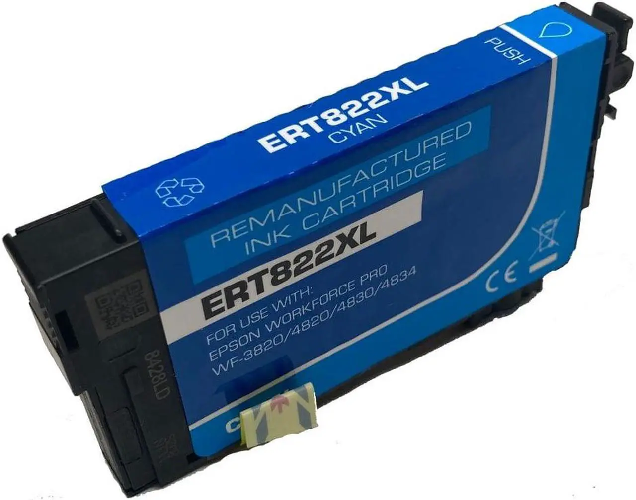 High-Yield Cyan Ink Cartridge With Chip Show Ink Level For Epson 822 ...