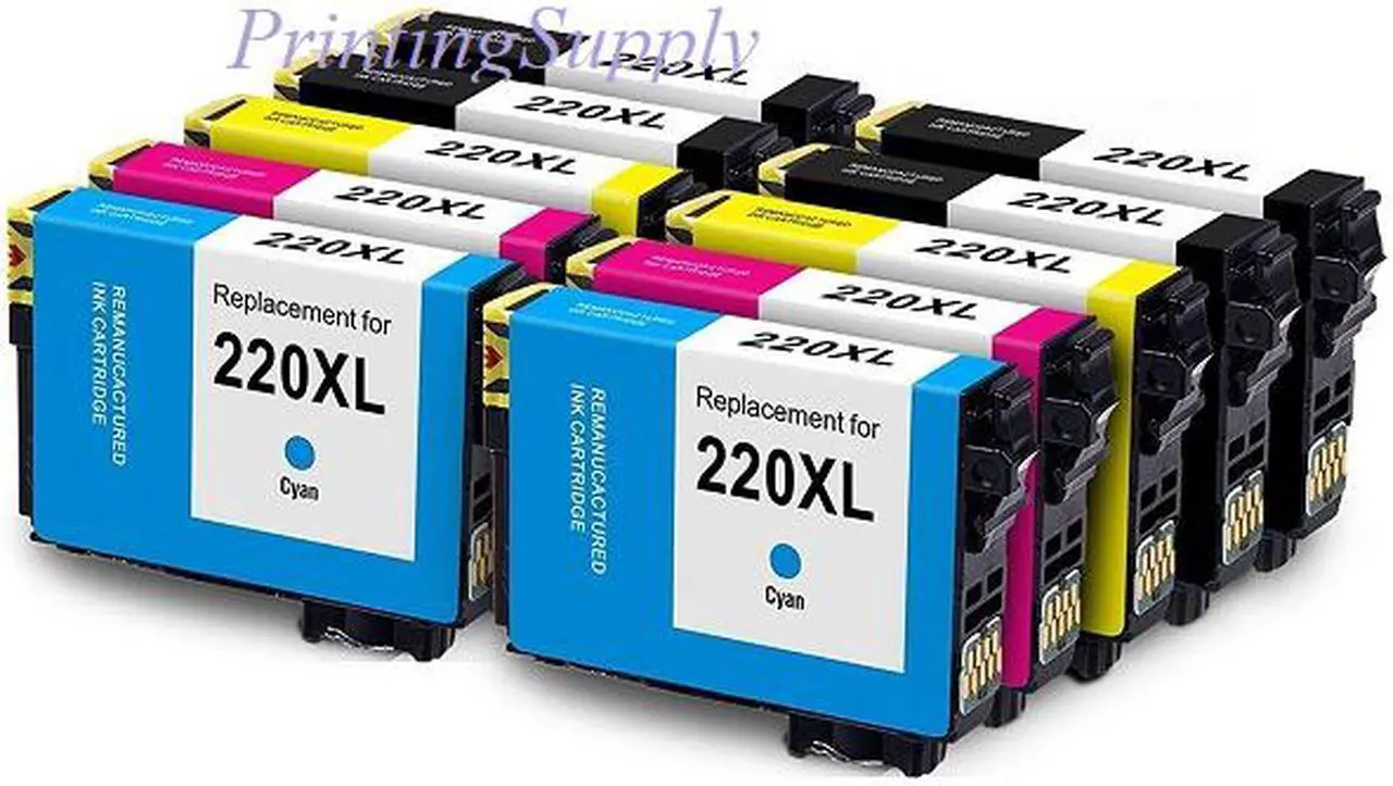 Refurbished: 10 Pack High-Yield BK/C/M/Y Ink Cartridges Replacement For ...