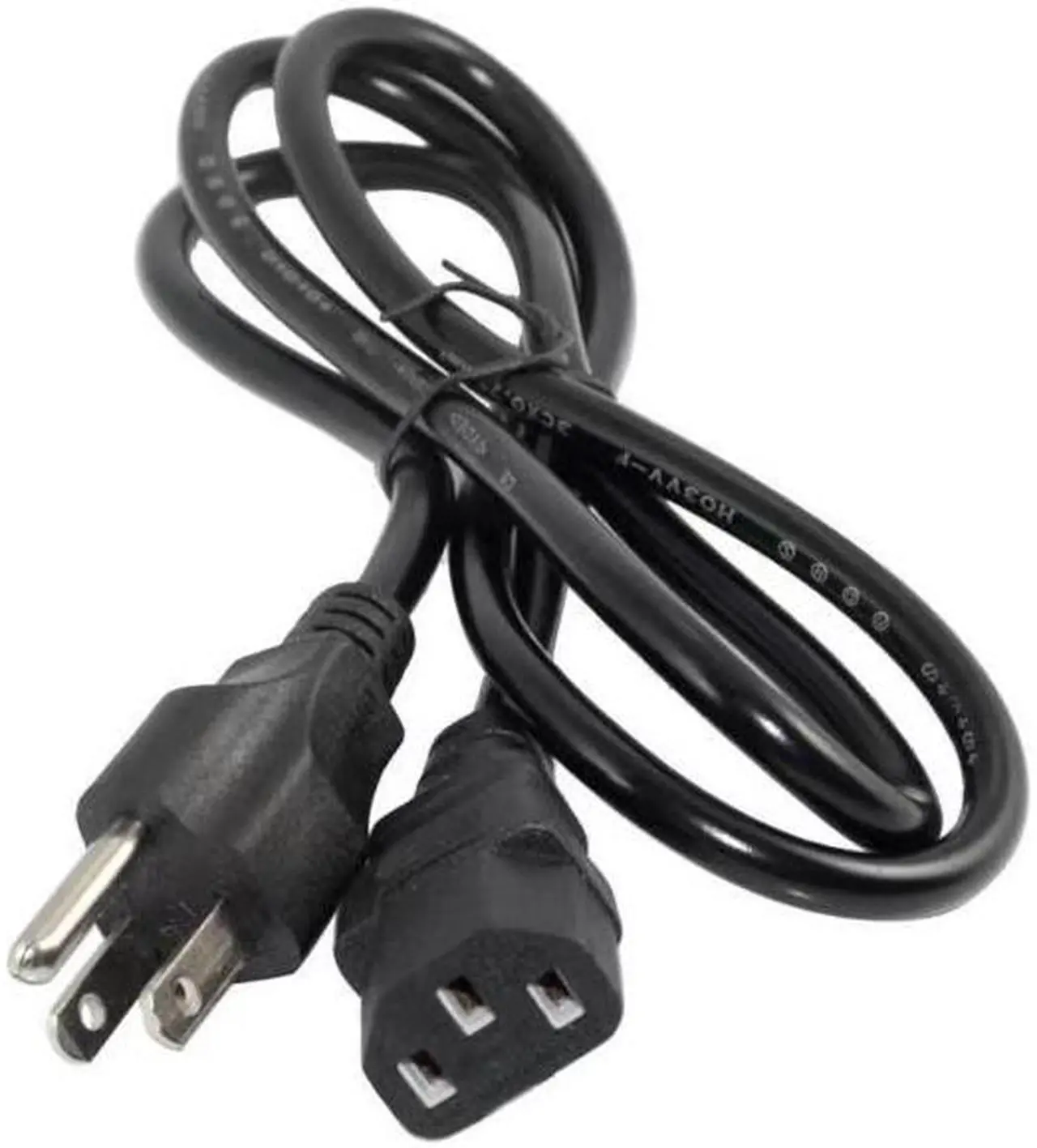 Standard Computer Power Cord Notebook Power Cord 5ft 18AWG Conductor PC ...