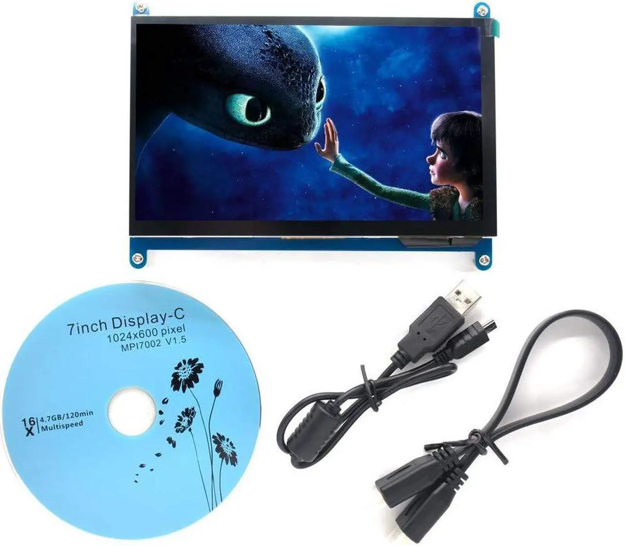 Padarsey HDMI TFT LCD Display Monitor 7 Inch 1024X600 HD Screen with ...