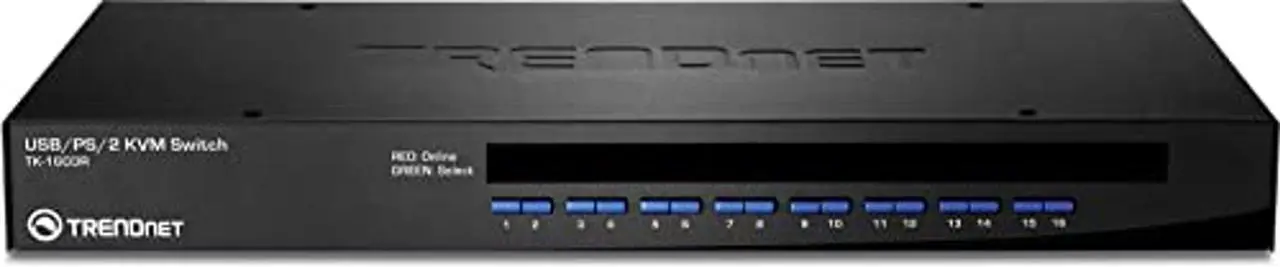 TRENDnet 16-Port Rack Mount USB KVM Switch, VGA and USB Connection ...