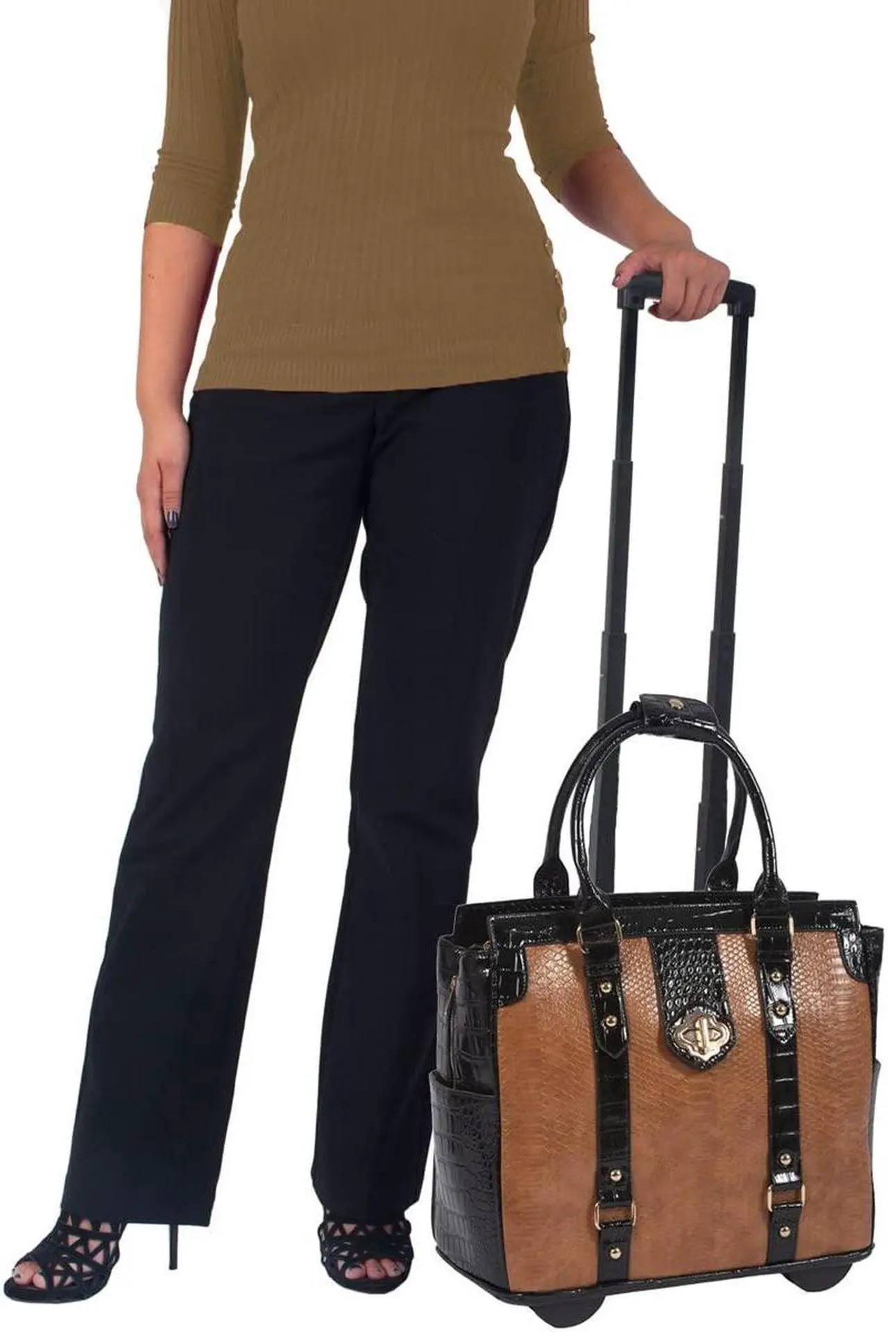 The Sahara Computer iPad, Laptop Tablet Rolling Tote Bag Briefcase ...