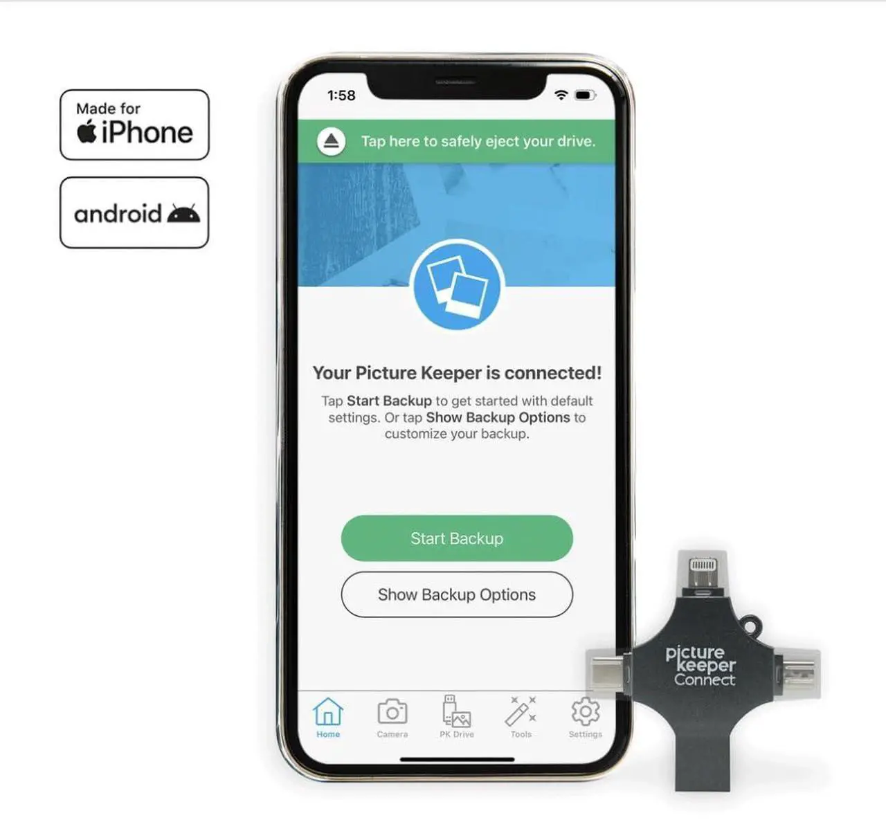 Picture Keeper Connect Photo & Video USB Flash Drive for Apple, Android ...