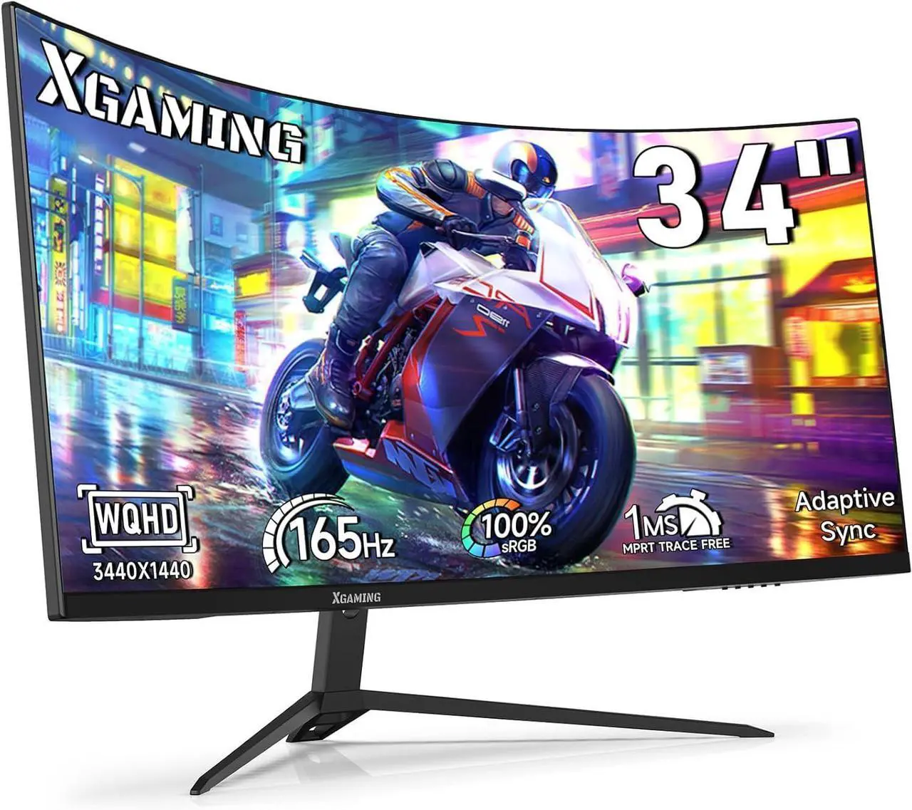 XGaming 34 Inch Curved Gaming Monitor WQHD, 1500R Ultra Wide QHD 3440 x ...