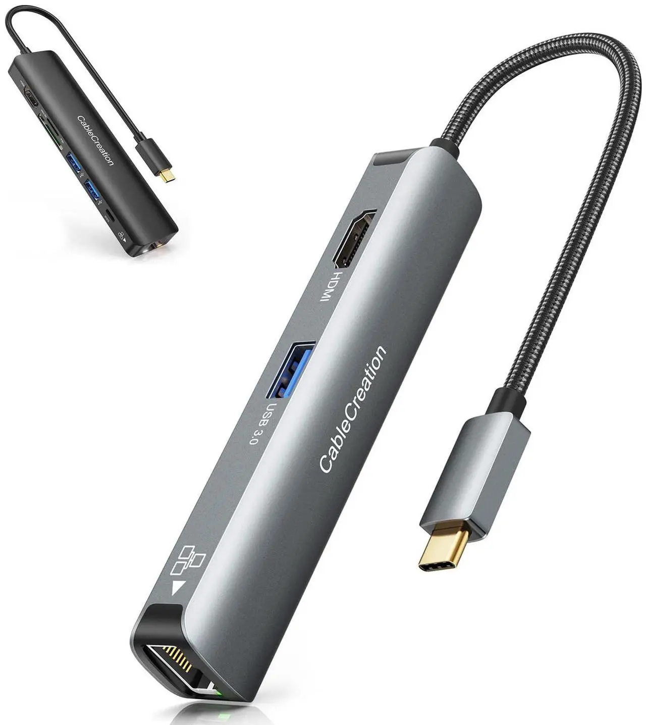CableCreation 5-in-1 USB-C Hub Bundle with 7 in 1 USB C Hub - Newegg.com
