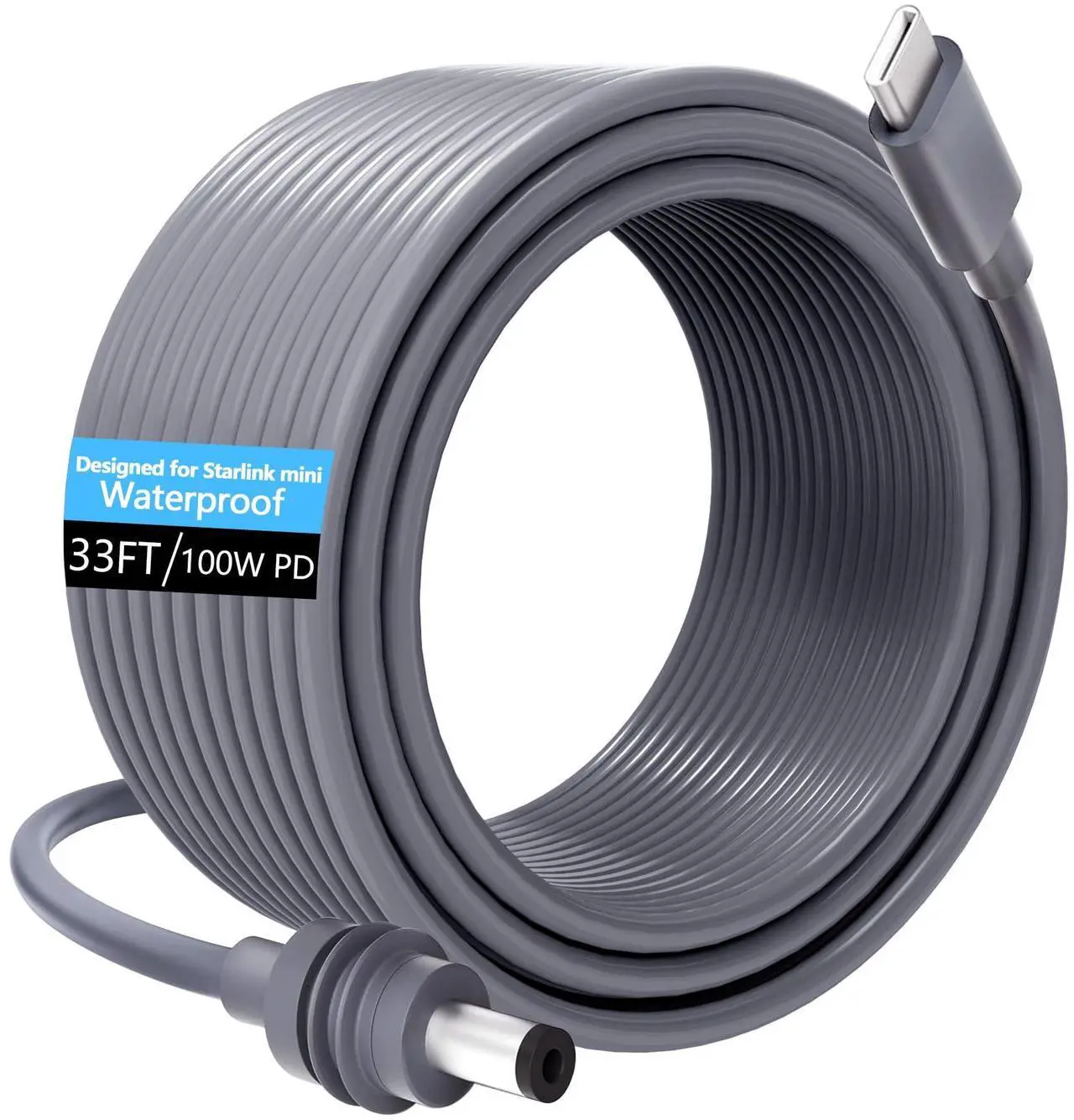 WAWINY 33FT/10M Starlink Mini USB-C Cable - High-Speed 100W PD Charging ...
