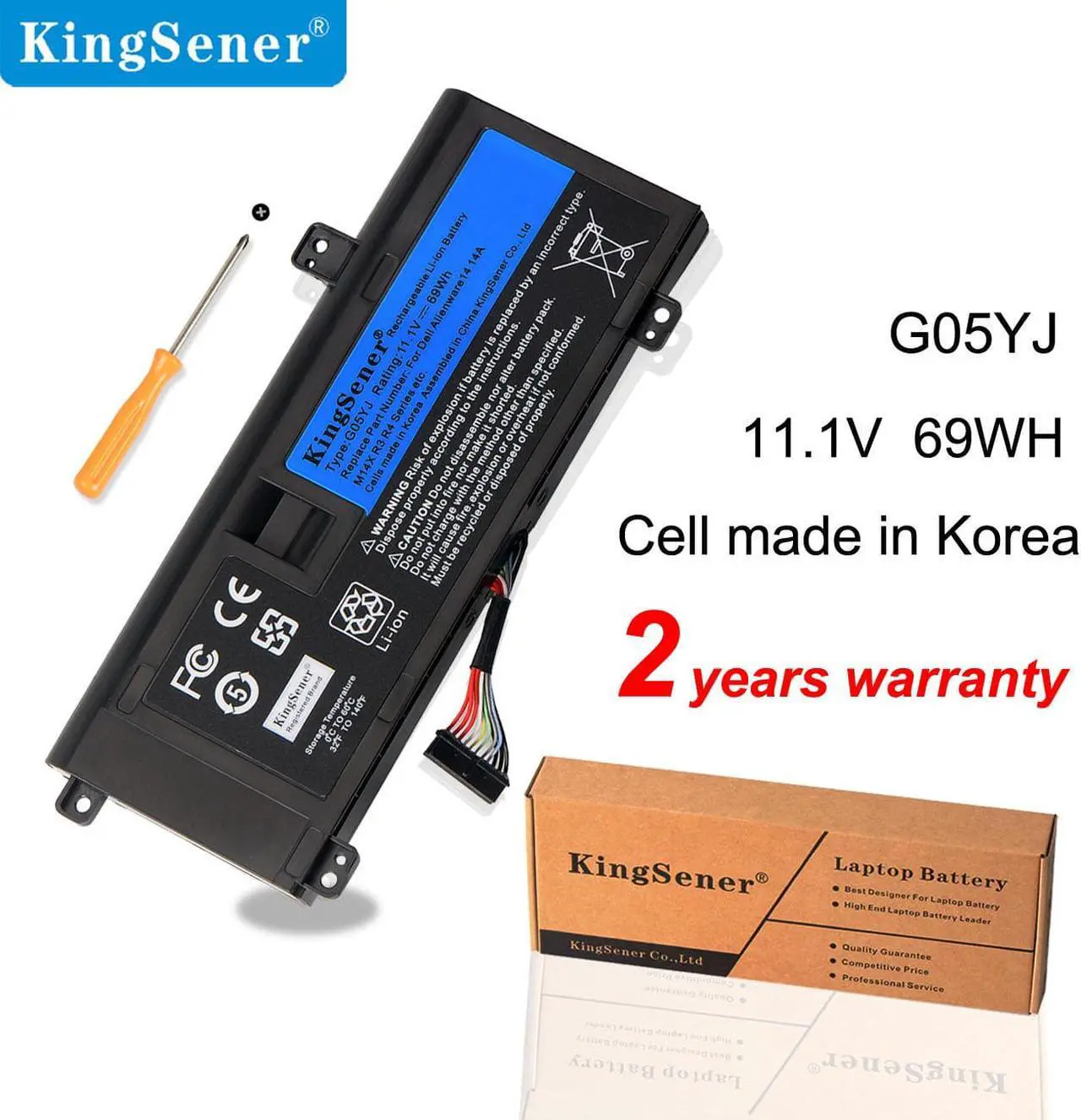 KingSener G05YJ Laptop Battery For DELL Alienware 14 A14 M14X R3 R4 ...