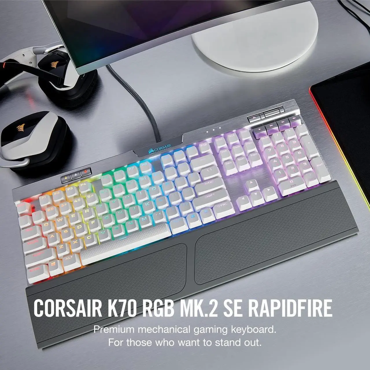 K70 RGB MK.2 SE Mechanical RAPIDFIRE Gaming Keyboard - USB Passthrough ...