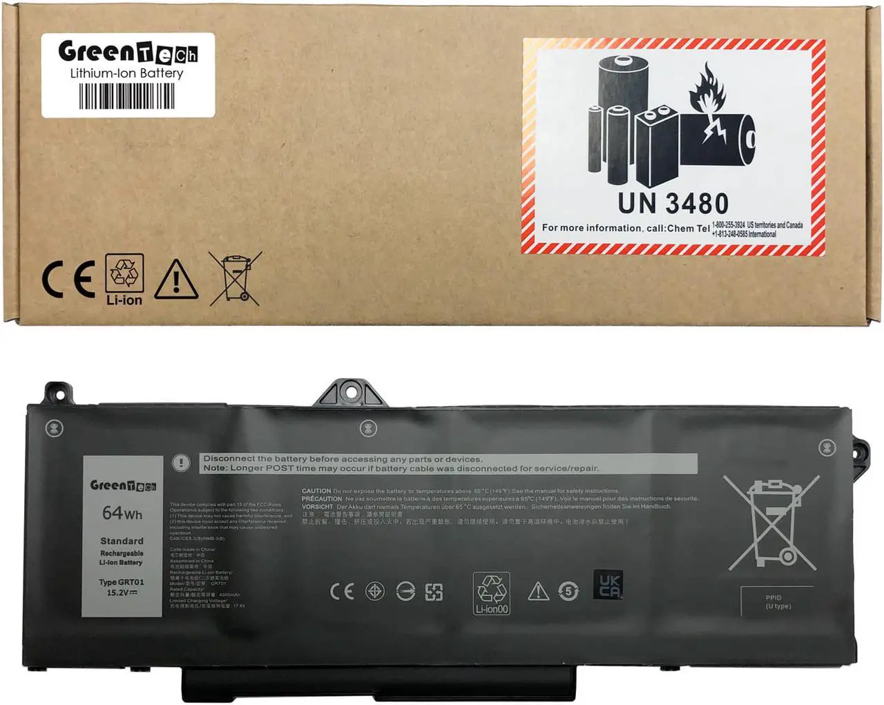 GREENTECH GRT01 BATTERY FOR LATITUDE 5421 5431 5521 5531 PRECISION 3561 ...