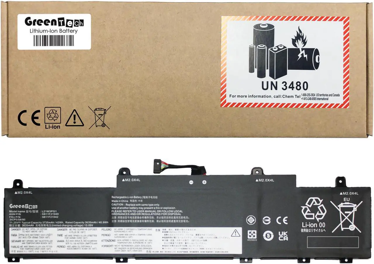 GREENTECH L21M3PG1 BATTERY FOR LENOVO THINKPAD L14 GEN 3, THINKPAD L15 ...