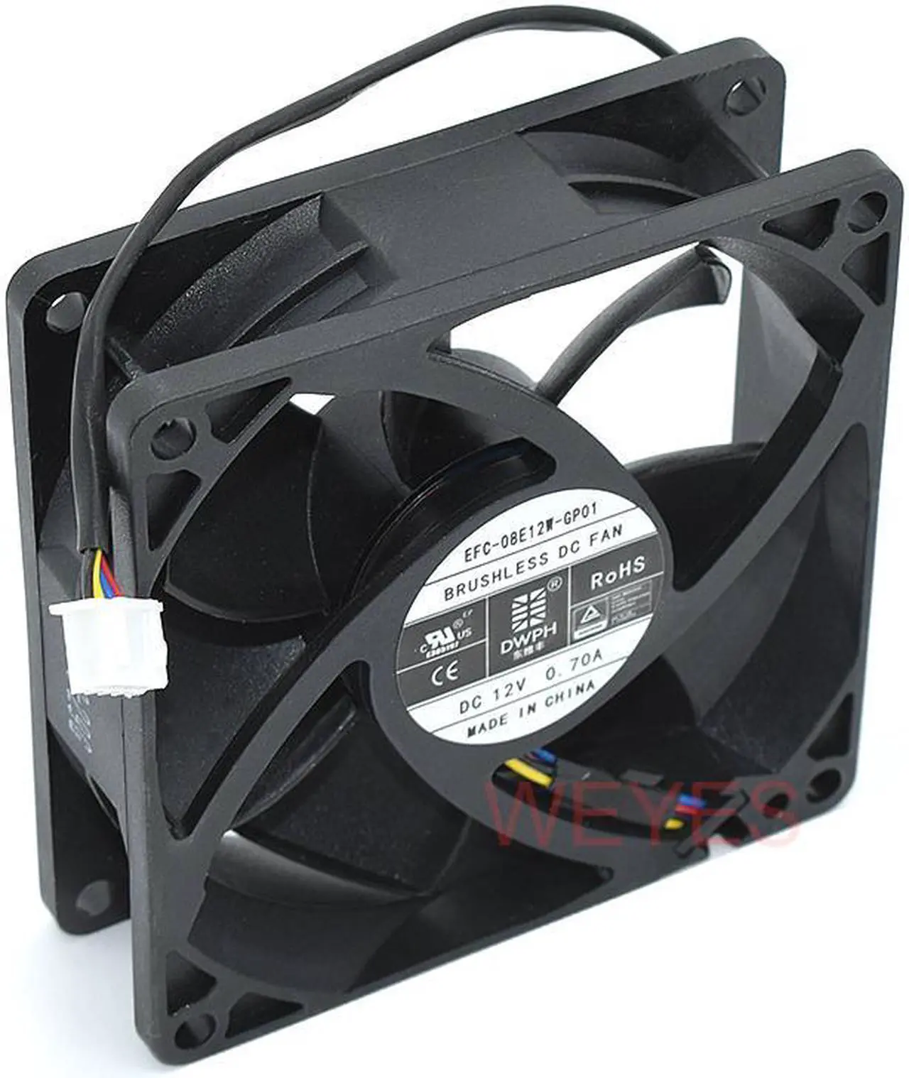 New EFH-08E12W-GP01 EFC-08E12W-GP01 8025 Cooling 12V 0.7A 4Pins Cooler For DWPH Brushless DC Fan ...