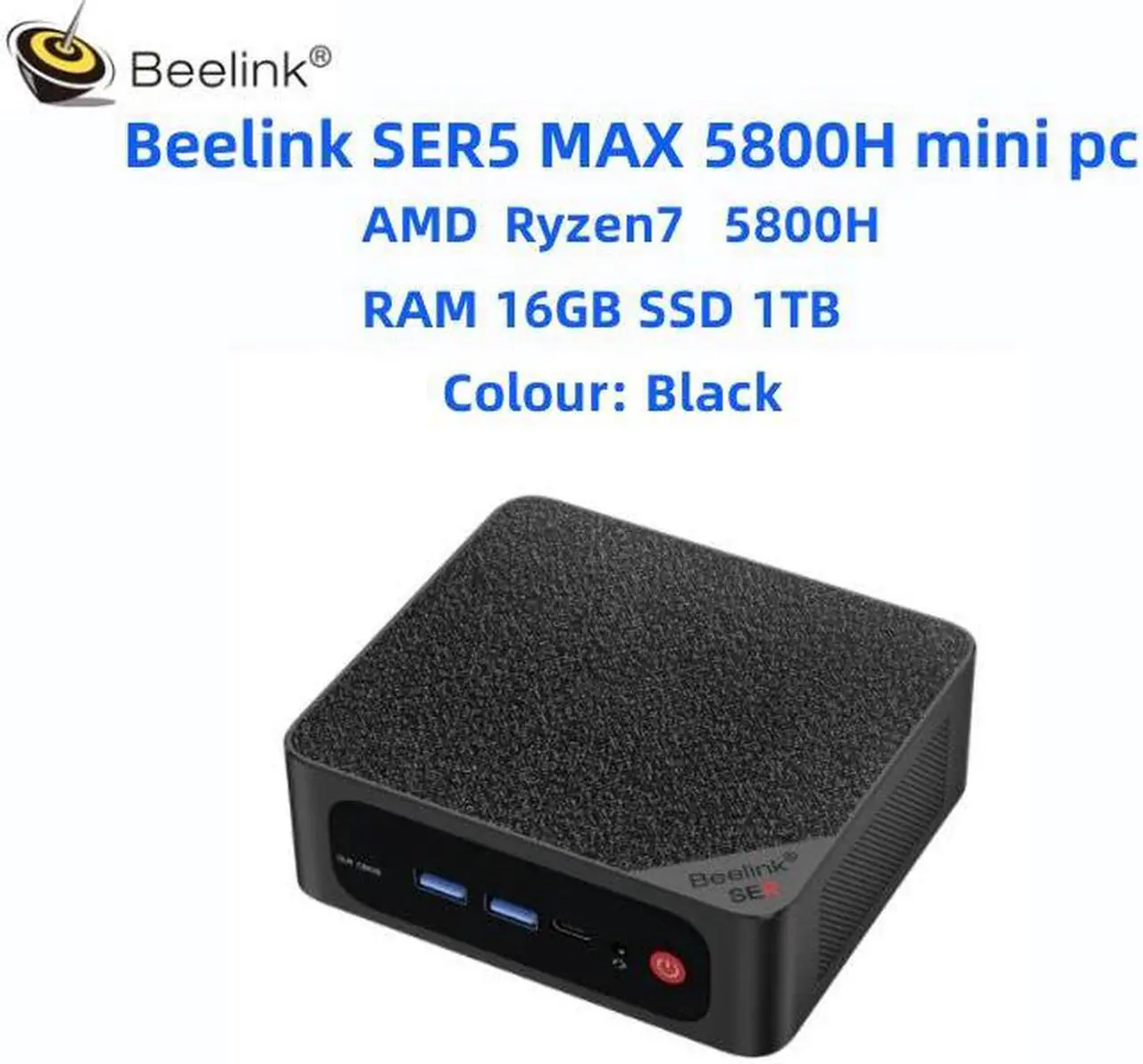 Beelink SER5 MAX AMD Ryzen7 5800H ddr4 ram 16GB ssd1TB Triple Display 54W dp mini gaming Home ...