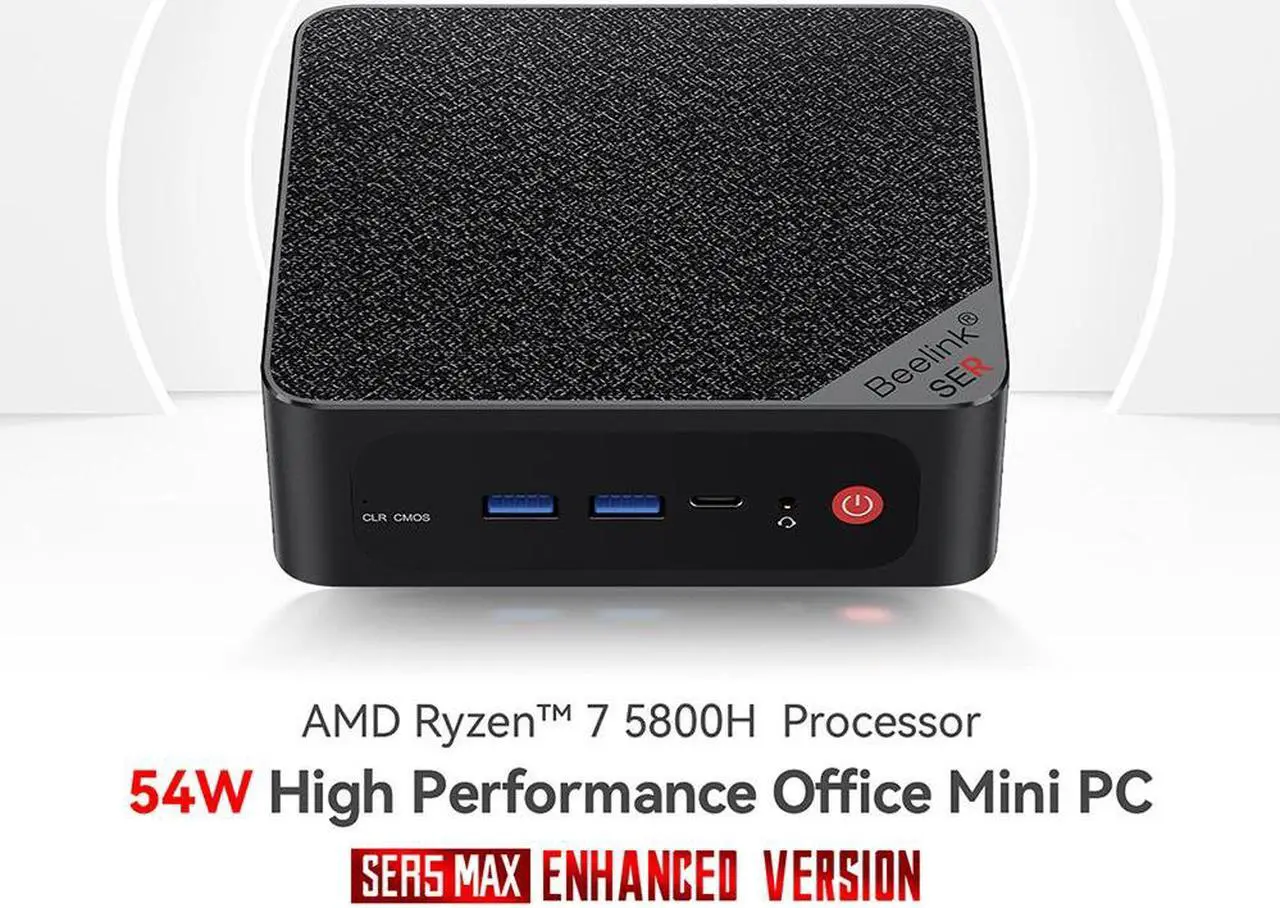 Beelink SER5 MAX AMD Ryzen7 5800H ddr4 ram 16GB ssd1TB Triple Display 54W dp mini gaming Home ...