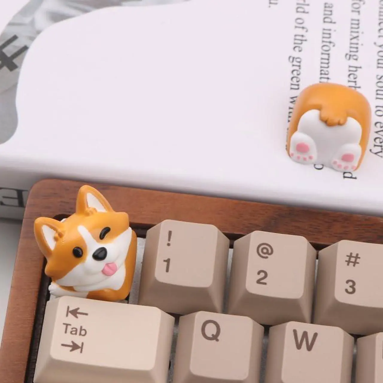 Cute Keycaps,Corgi Dog Custom Keycaps Set for Cherry MX Switches Mechanical Gaming Keyboard ...