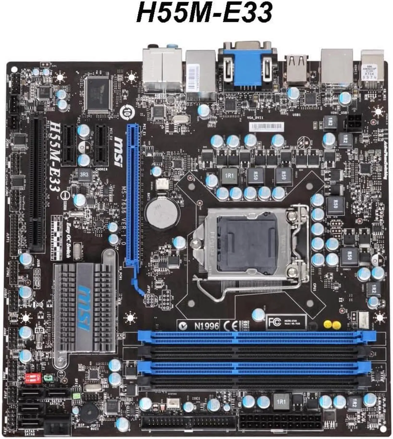 Refurbished: MSI H55M-E33 original mainboard LGA 1156 DDR3 board For I3 I5 I7 CPU 16GB Micro ATX ...