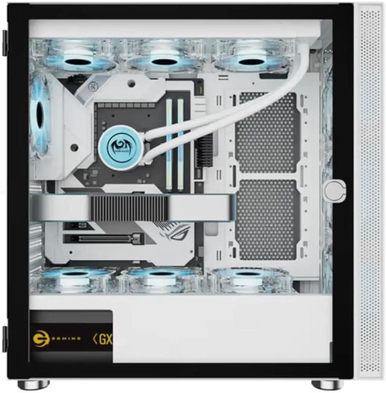 Gaming PC Case E-ATX Desktop Computer Case with Tempered Glass Side ...