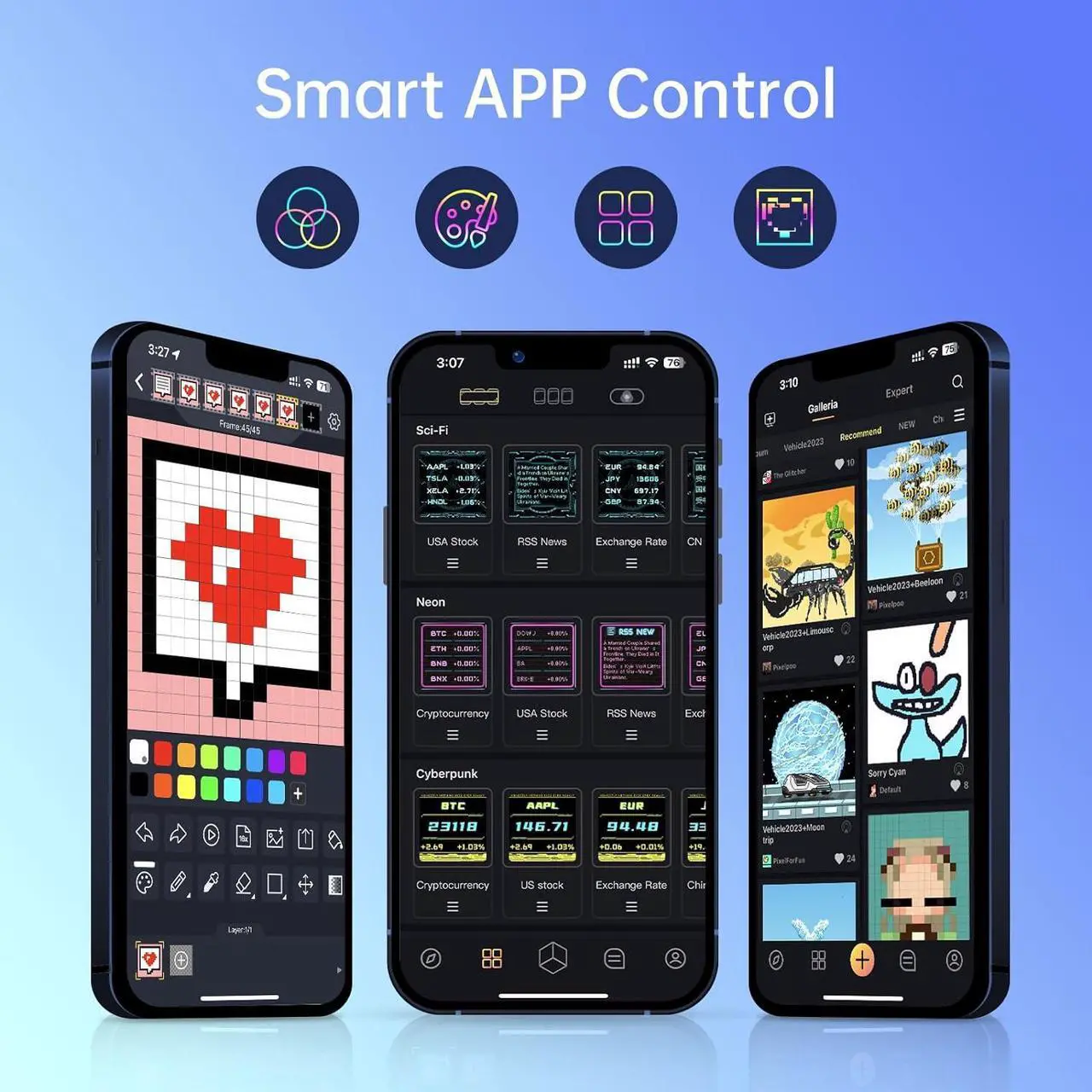 Divoom Times Gate - Cyberpunk Gaming Setup Digital Clock with Smart APP ...