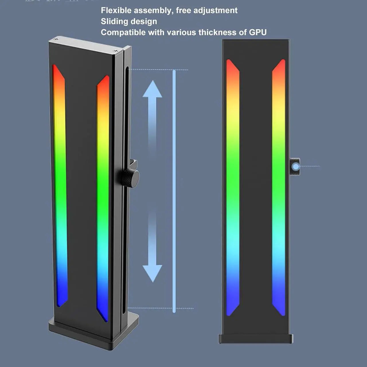 RGB GPU Support Bracket, Magnetic Base Graphics Card GPU Brace Support ...