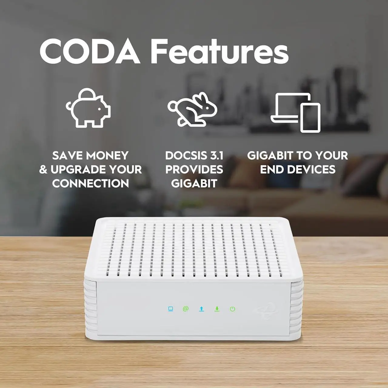 Hitron CODA DOCSIS 3.1 Modem | Pairs with Any WiFi Router or Mesh WiFi ...