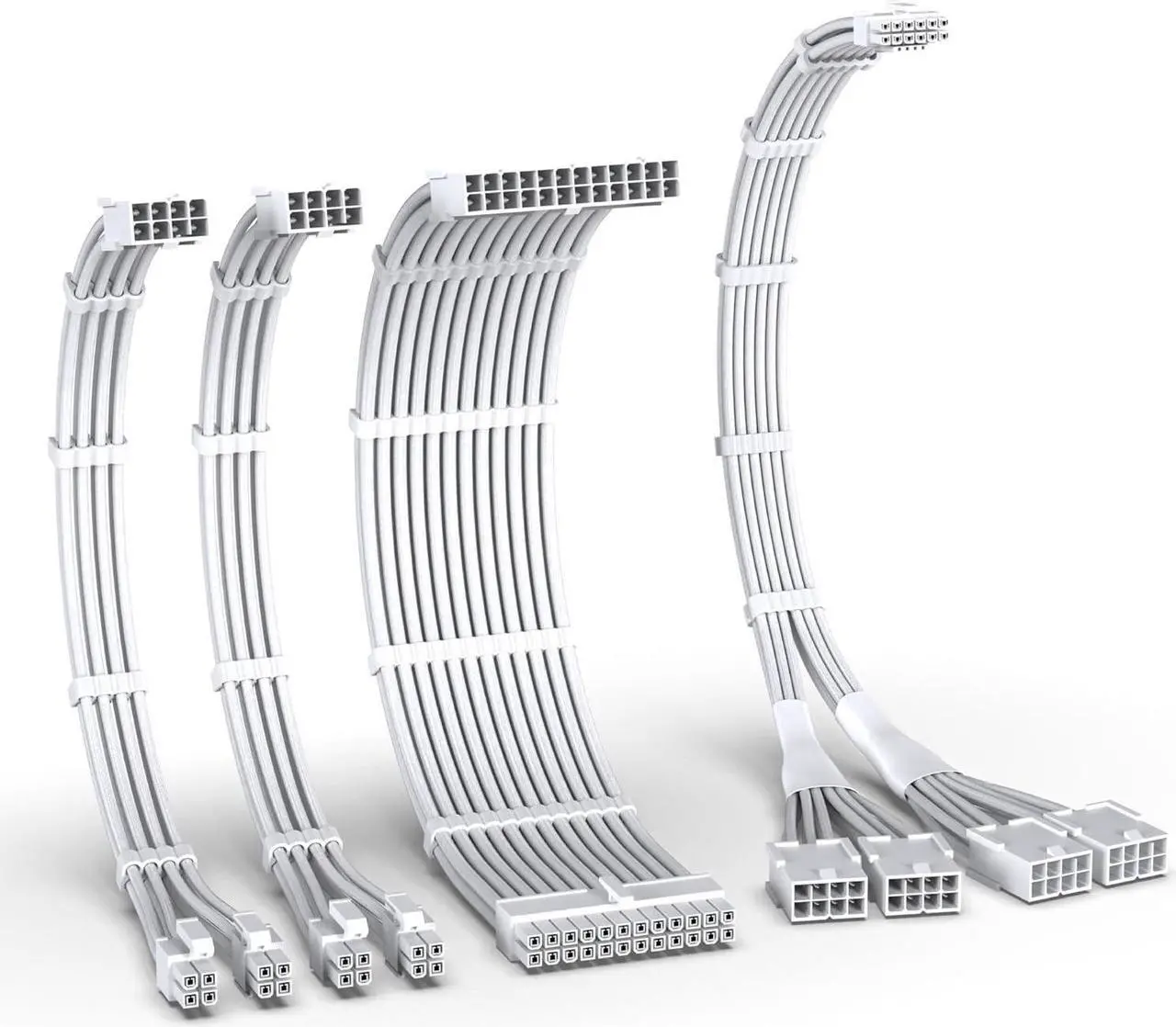 PCIE 5.0 12VHPWR Sleeved Cable Kit, 16AWG Power Supply Cable Extension ...