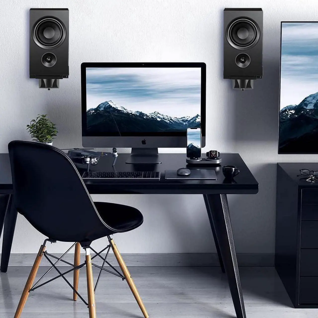 Speaker Wall Mounts, Dual Speaker Stands for Surround Sound Speakers ...