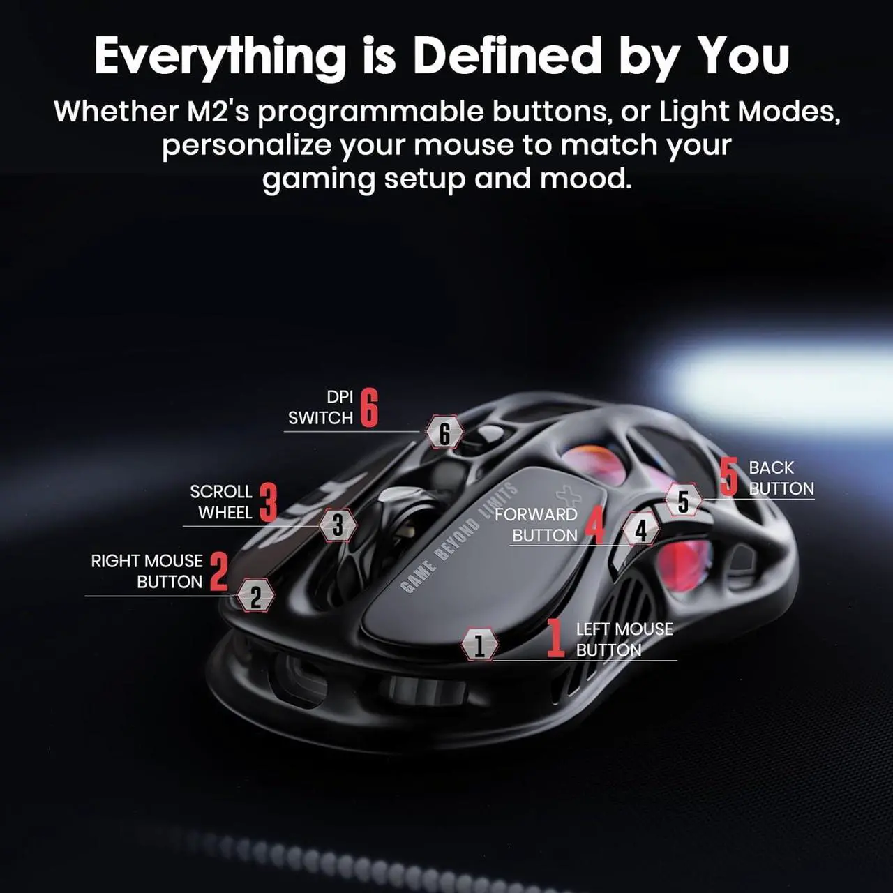 GravaStar Mercury M2 Gaming Mouse -MMO Computer Gaming Mice with 26,000 ...